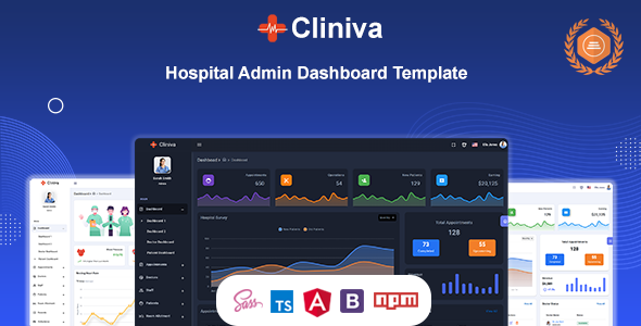 Cliniva Hospital - Angular 21+ Medical Admin Dashboard Template For ...